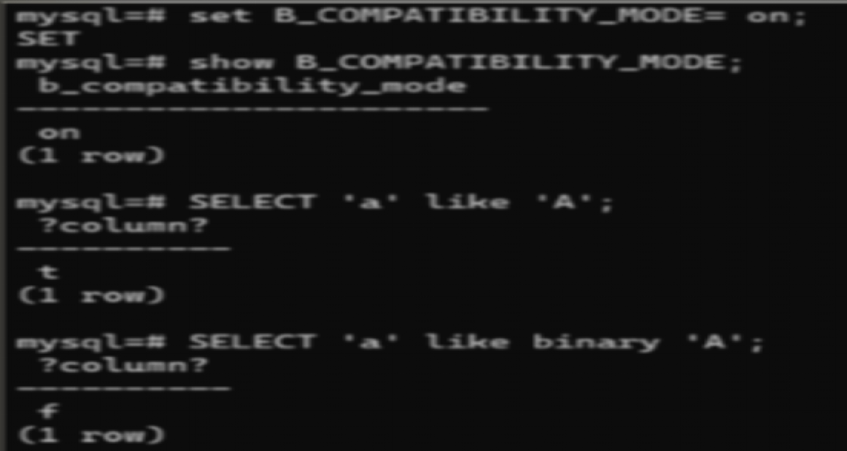 GBase 8c对MySQL语法的兼容性说明及改造|GBASE社区|天津南大通用数据技术股份有限公司|GBASE-致力于成为用户最信赖的数据库产品供应商